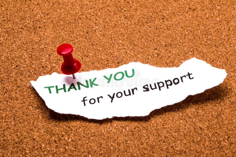 Dank u voor uw steun stock afbeelding. Image of consument - 42664515