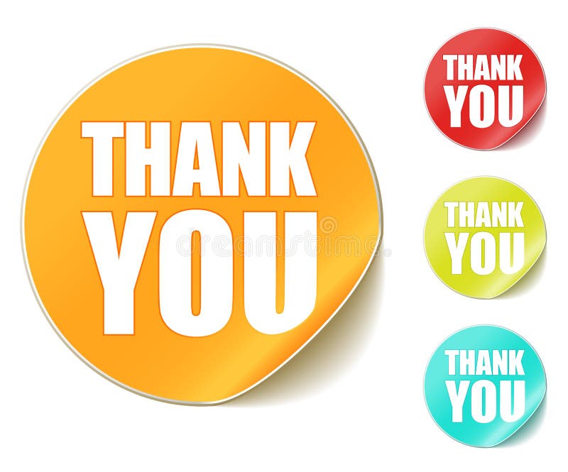 Danke Aufkleber vektor abbildung. Illustration von zeichen - 14395465