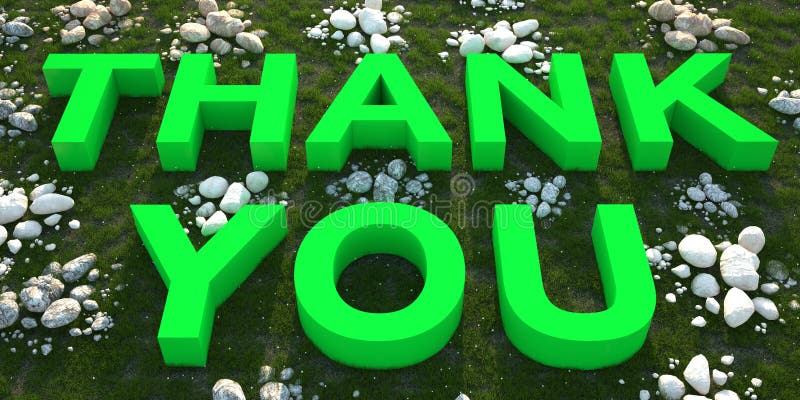 Danke Grüner Text Auf Grünem Gras Stockfoto - Bild von leute, denken ...