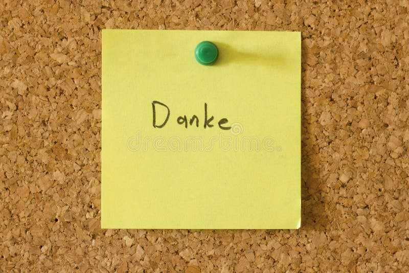 Danke Note stock photo. Image of yellow, happiness, post - 39986020