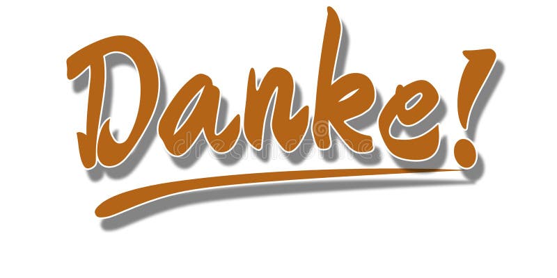 Red and White Danke Text on a White Background Stock Illustration ...
