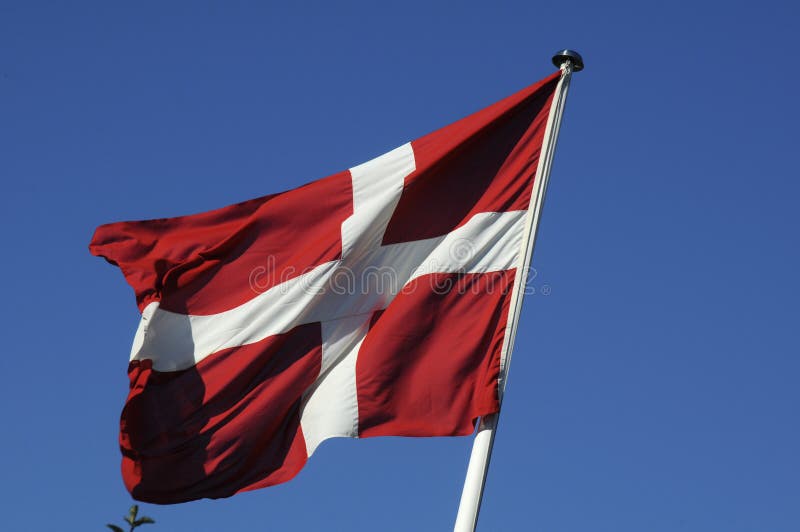 DANNEBROG_DANISH FLAG_RED OCH VIT Redaktionell Bild - Bild av ...