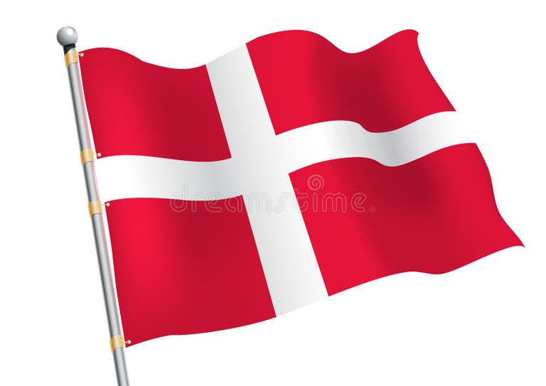 Dannebrog stock vector. Illustration of landmark, denmark - 34134939