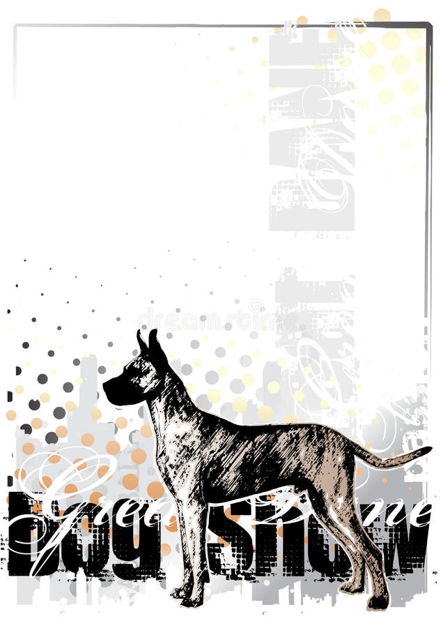 Danois Grand Sur L'affiche Verticale Illustration de Vecteur ...