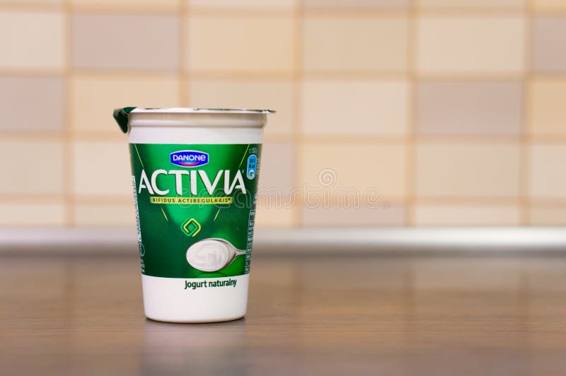 Danone Activia yogurt editorial image. Image of activia - 90201430