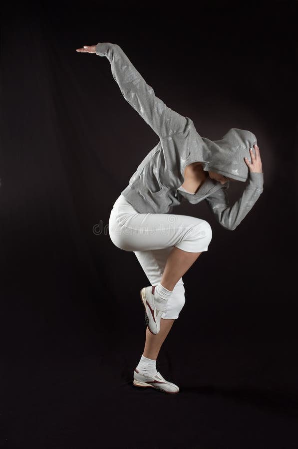 Danse moderne image stock. Image du studio, action, élégance - 8765855