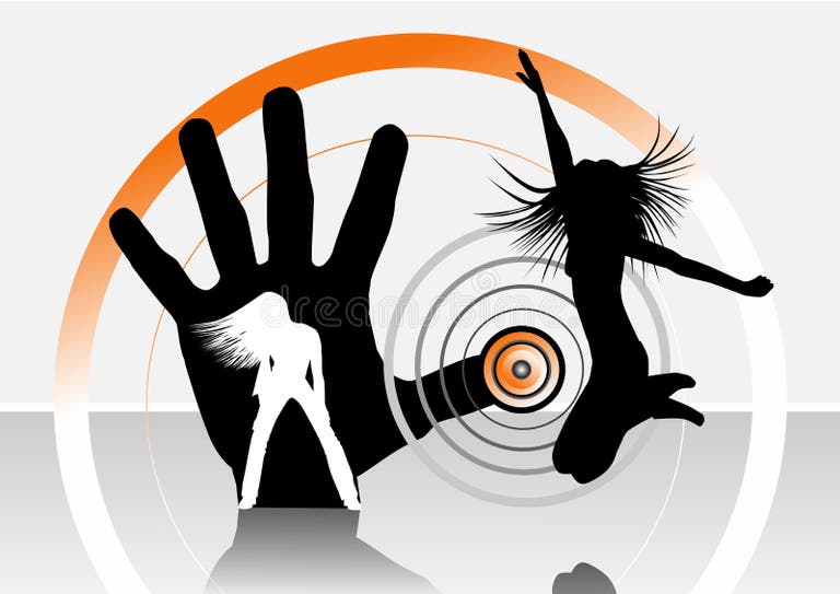 Dansen dj blandar stock illustrationer. Illustration av disk - 4027684