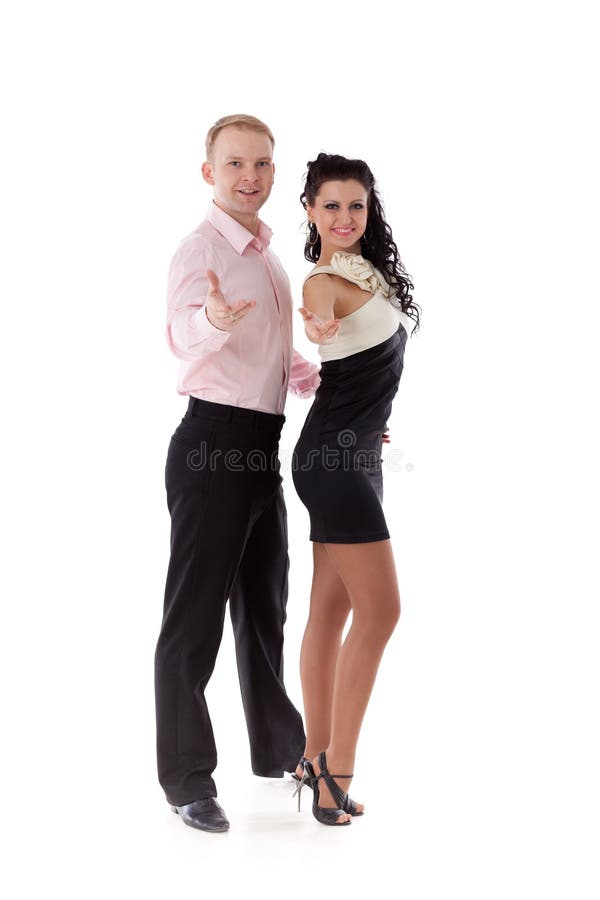 Dansend jong paar. stock afbeelding. Image of kaukasisch - 19367425