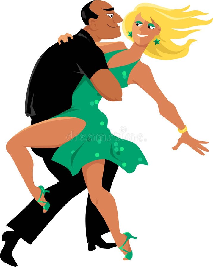Pareja bailando salsa ilustración del vector. Ilustración de hombre ...