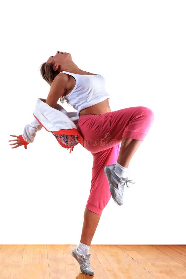 Danseuse moderne de femme photo stock. Image du équilibre - 22426870