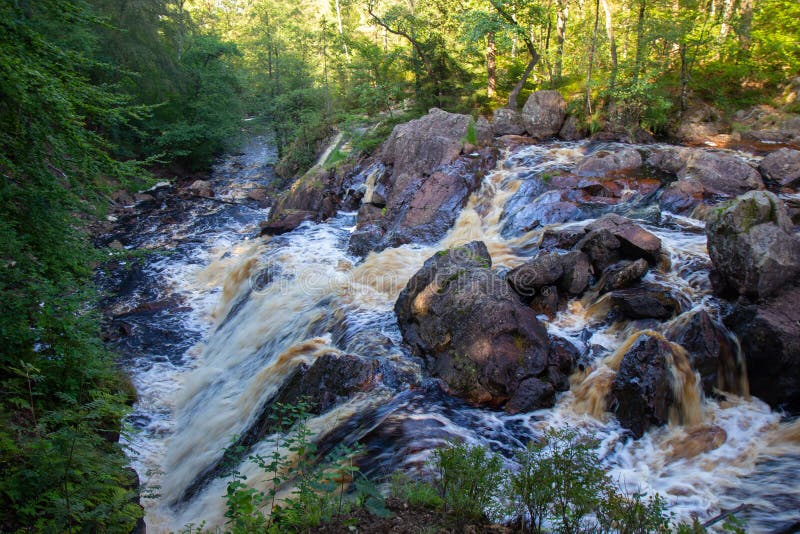Danska Fall - a Waterfall Near Halmstad, Sweden Stock Photo - Image of ...
