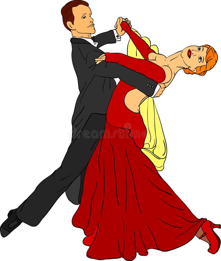 Danspar vektor illustrationer. Illustration av elegans - 10791581