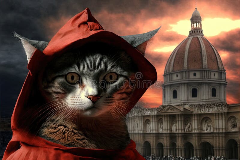 Dante Alighieri As a Cat Illustration Generative Ai Stock Illustration ...