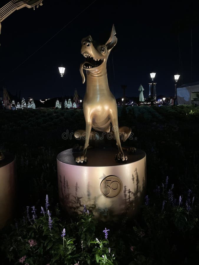 Dante from Coco, Disney World 50th Anniversary Statue Inside Epcot in ...