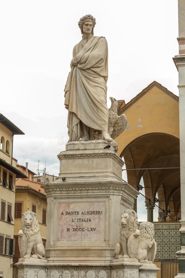 Dante statue stock image. Image of artistic, balcony - 76039805