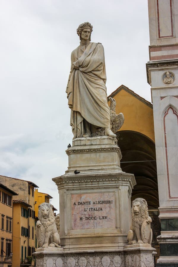 Dante statue stock image. Image of heritage, attraction - 85415077