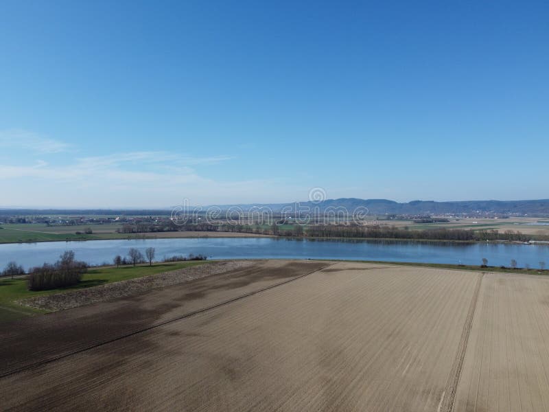Danube As an Aerial View in Bavaria Stock Image - Image of overview ...