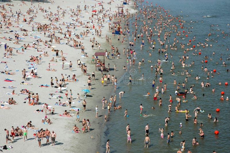 Danube Beach-sunbathing and Swimming Editorial Photography - Image of ...