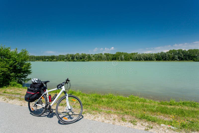 Danube Cycle Path / Trail / Route Stock Photo - Image of austria ...