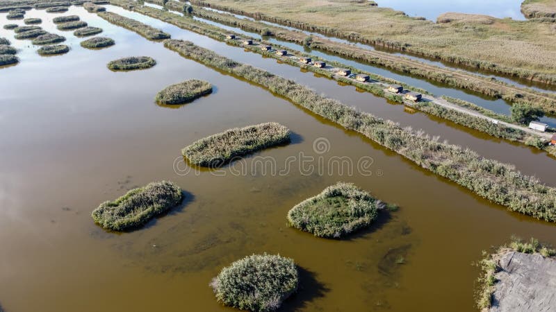 Danube Delta Aerial View stock photo. Image of romania - 199696722