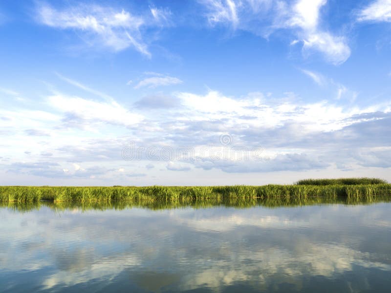 Beautiful Landscape of the Danube Delta, Romania Stock Image - Image of ...