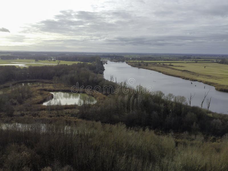Danube River with Beautiful Untouched Water Landscape Stock Photo ...