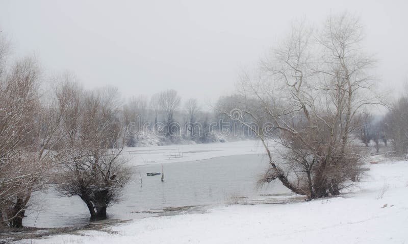 Danube River Delta in Winter Stock Photo - Image of morning, europa ...