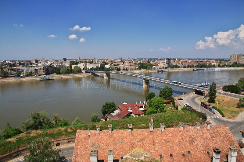 Danube River in Novi Sad City, Serbia Stock Image - Image of skyline ...