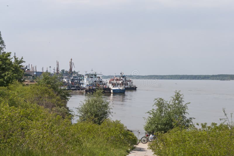 The Danube River Passing through the City of Ruse, Bulgaria Editorial ...