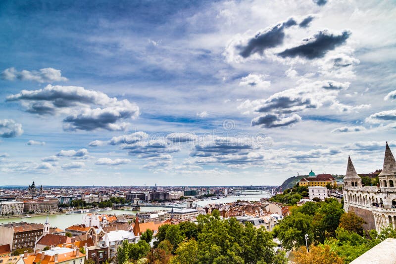 The Danube River Runs through Budapest Stock Photo - Image of danube ...