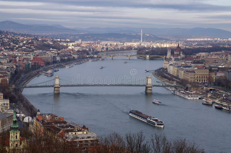 Danube River Scenery of Budapest Editorial Photo - Image of river ...