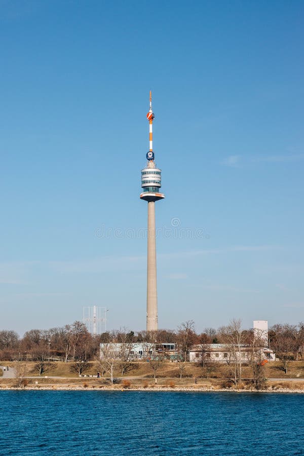 Danube Tower Donauturm stock image. Image of roads, view - 252470607