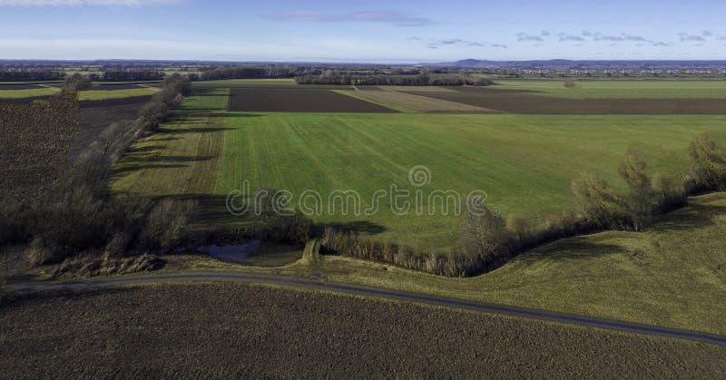 Danube Valley with Fertile Fields and Good Farming Stock Image - Image ...