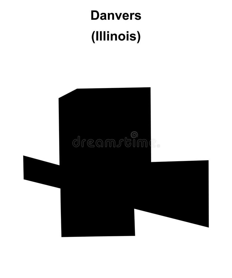 Danvers outline map stock vector. Illustration of infographics - 387240523