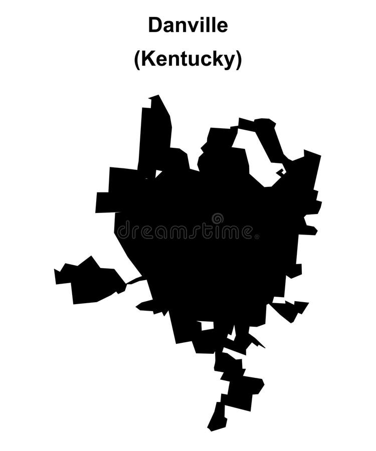 Danville outline map stock illustration. Illustration of danville ...