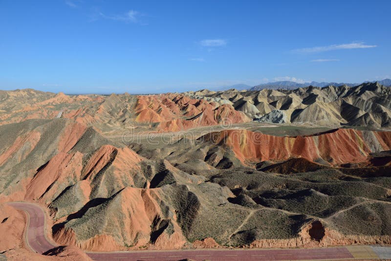Danxia landform stock photo. Image of gansu, colorful - 32899324