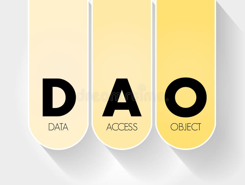 DAO - Data Access Object Acronym, Technology Concept Background Stock ...