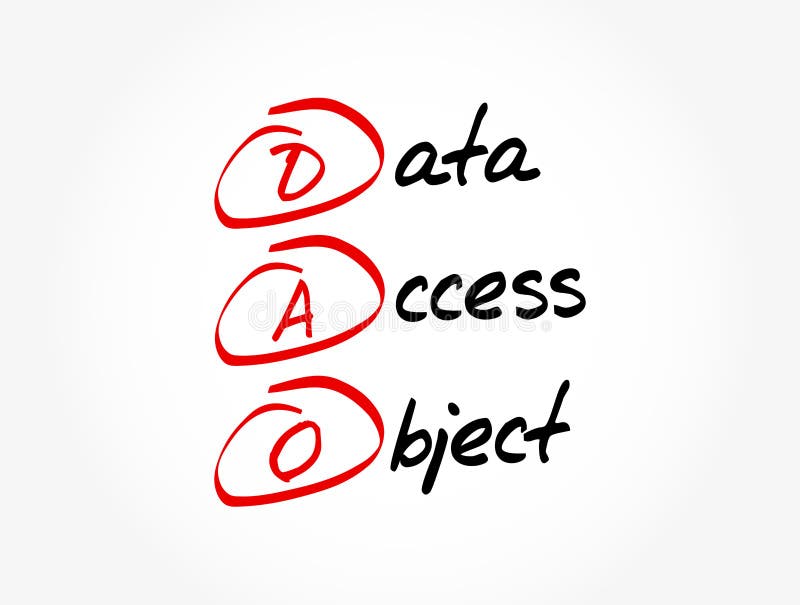 DAO - Data Access Object Acronym, Technology Concept Background Stock ...