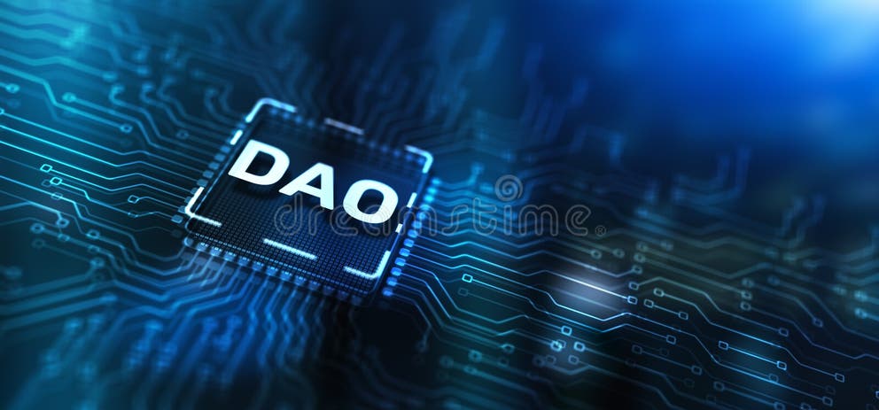 DAO. Decentralized Autonomous Organization Stock Illustration ...