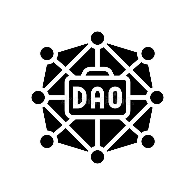 Dao Decentralized Autonomous Organization Glyph Icon Vector ...