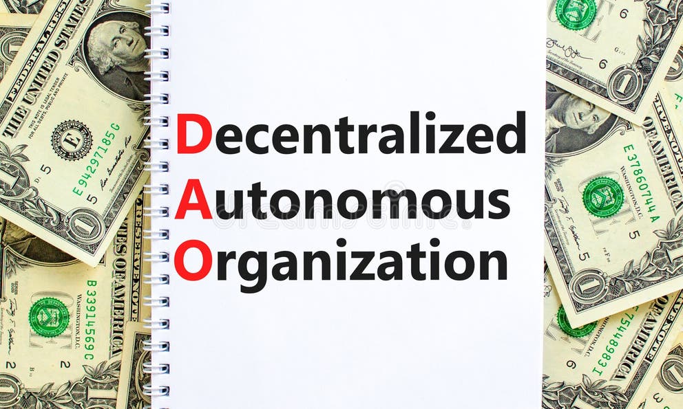 DAO Decentralized Autonomous Organization Symbol. Concept Words DAO ...