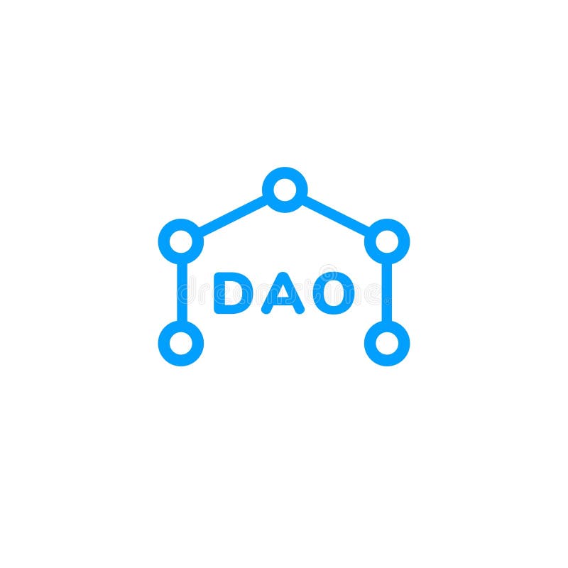 Dao Symbol with Connected Lines and Bold Letters in Simple Design Stock ...