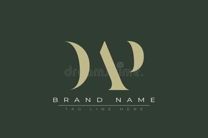 DAP Abstract Letter Logo Design Stock Vector - Illustration of typo ...