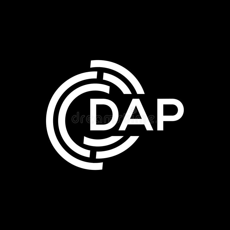 DAP Letter Logo Design on Black Background. DAP Creative Initials ...
