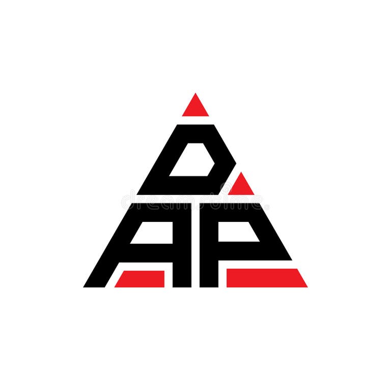 DAP Triangle Letter Logo Design with Triangle Shape. DAP Triangle Logo ...