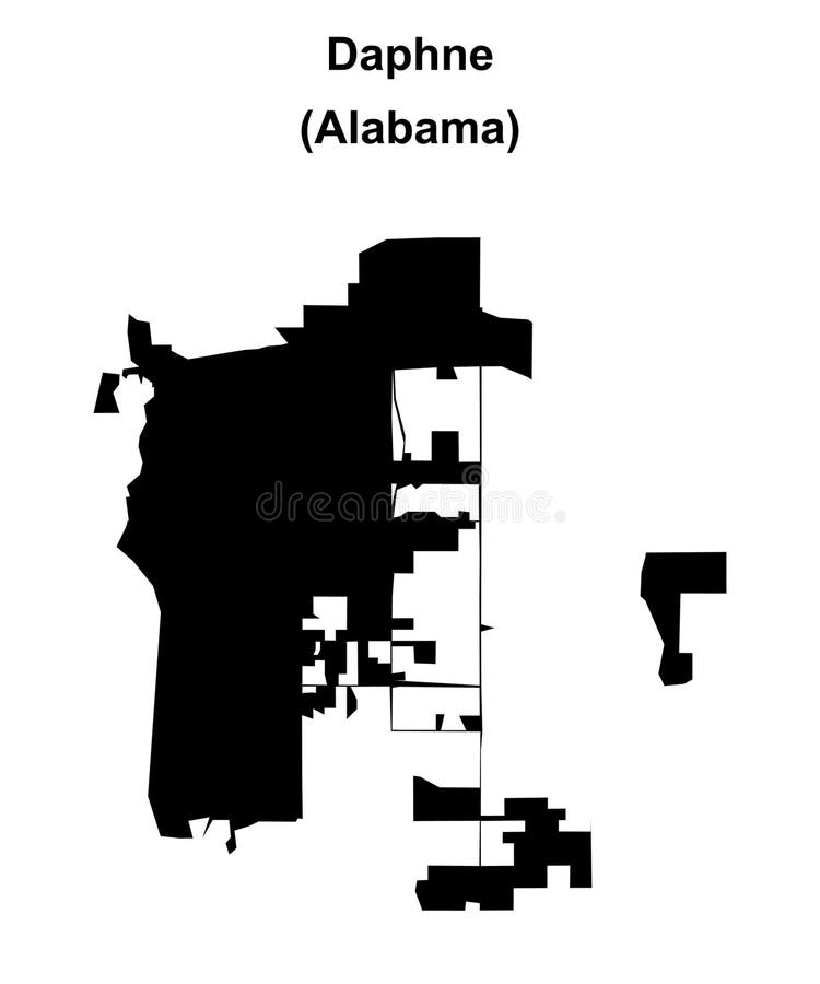 Daphne outline map stock vector. Illustration of outline - 357147534