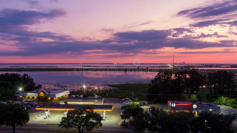 Daphne, Alabama at Sunset in June Stock Image - Image of sunset ...