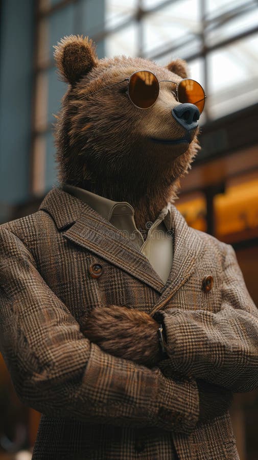 Dapper Bear Struts through Urban Jungle, Exuding Street Style in a ...