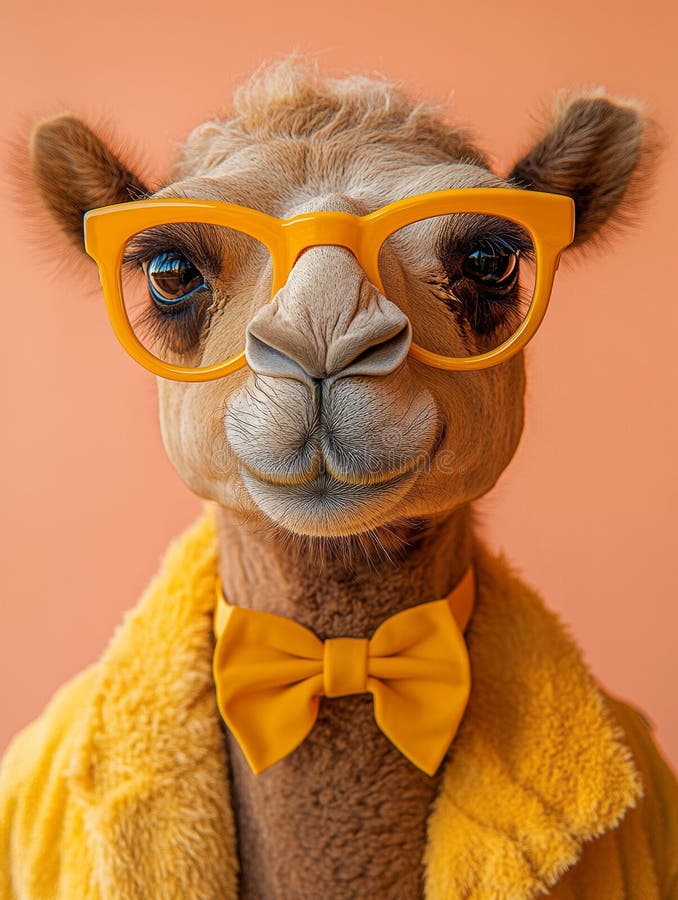 A Dapper Camel in a Custom Suit and Shades, Blending the Exotic with a ...