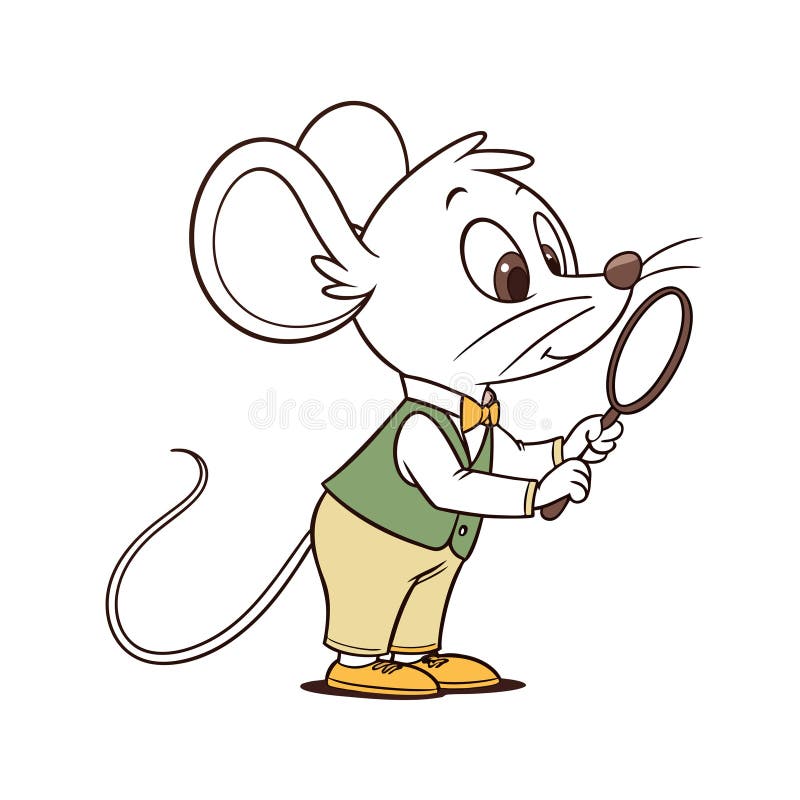 Dapper Cartoon Mouse with Style Stock Illustration - Illustration of ...